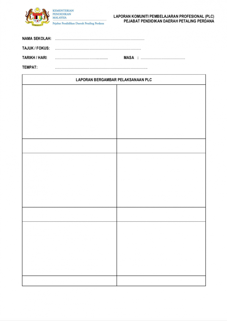 Contoh Laporan PLC di Sekolah